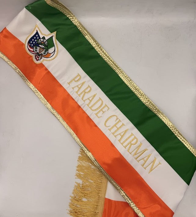 Quick CUSTOM Order 5-7" sewn Tri-Color Parade Style Premium Satin Sash ...