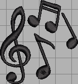 Musical Notes 4x4 art - ITH Digital Embroidery Design – CustomSashes.com