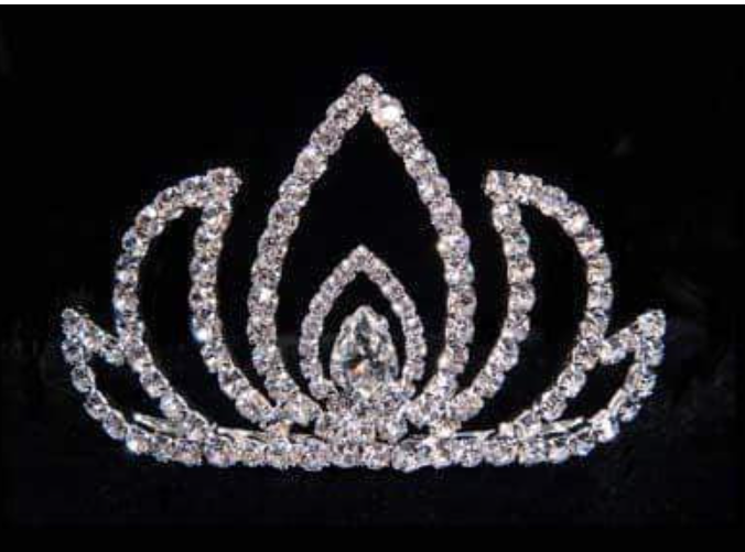D2-28 Rhinestone Tiara 2 3/8" tall – CustomSashes.com