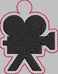 Movie Camera 4x4 Keyfob - ITH Digital Embroidery Design – CustomSashes.com